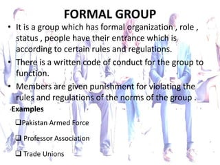 m.presentation formal and informal groups | PPTX