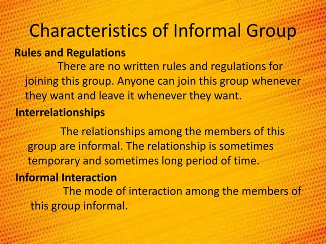 m.presentation formal and informal groups | PPTX