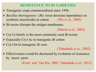 Resistance Management of Pink bollworm in Transgenic Cotton | PPTX