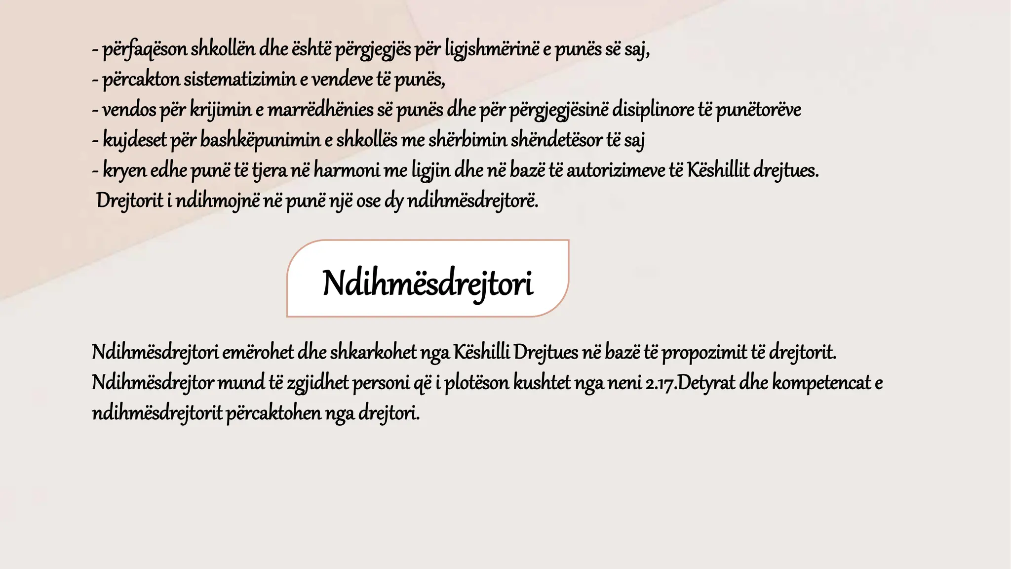 petagogjia organet e shkolles , cfare funksioni kane | PPT
