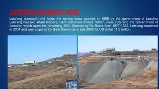 BIG DEVELOPMENTS IN LESOTH(DAMS AND MINES) | PPT