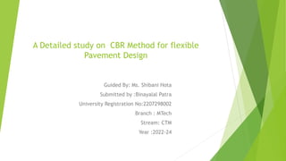 CBR Method of Design a Flexible pavement | PPTX