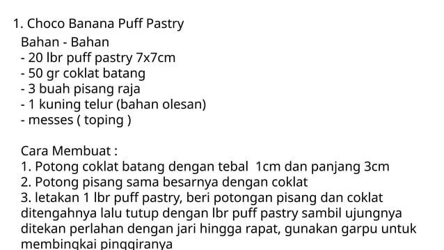 Resep masakan pastry bakery appetizer pasta kue indonesia.pptx | Free Download