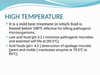 REMOVAL OF MICROORGANISM IN FOOD WASHING | PPTX