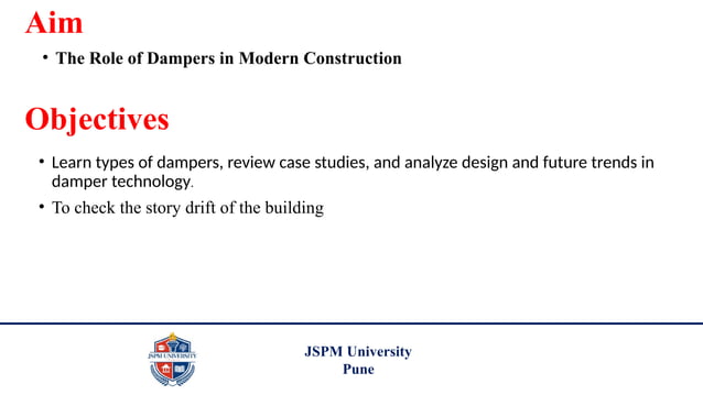 M. Tech Seminar on dampers best presentation | PPTX