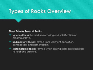 M. Khurram Rasheed , Rocks_Overview_Presentation.pptx