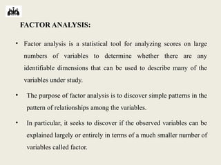 Factor_analysis in psychology clinical biostatistics | PPTX