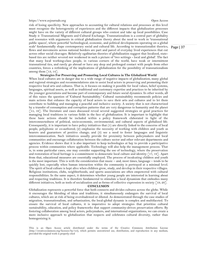 Globalization and Its Impact on Local Cultures (www.kiu.ac.ug) | PDF