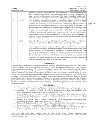 Electronic Sensors Detection of Nanoplastic Effects on Aqua Biota in ...