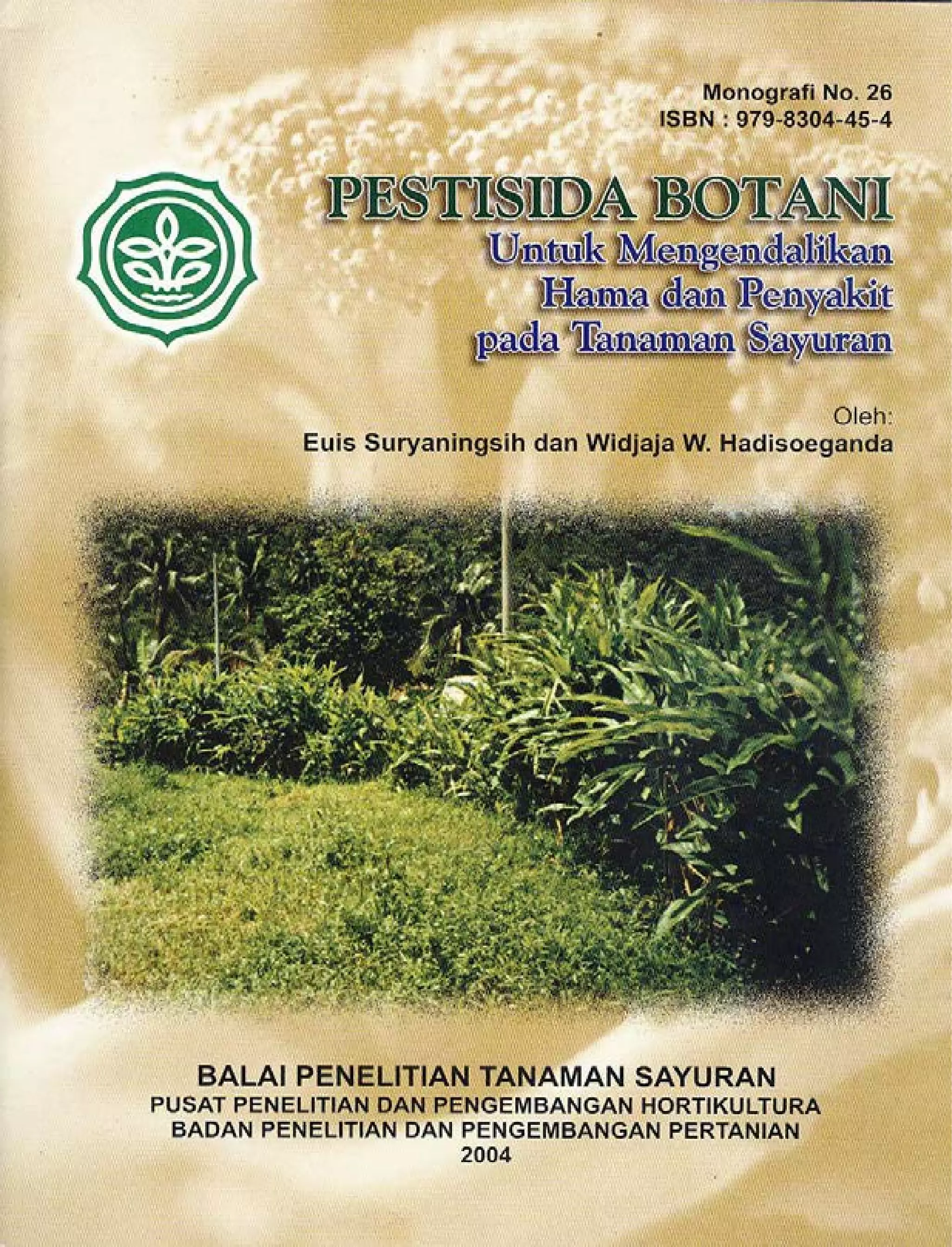 nn M 26 pestisida botani untuk mengendalikan hama dan penyakit pada ...