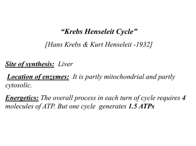 AAM-3: Ammonia disposal (Urea cycle ) | PPT