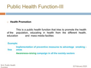 Public Health Functions | PPTX