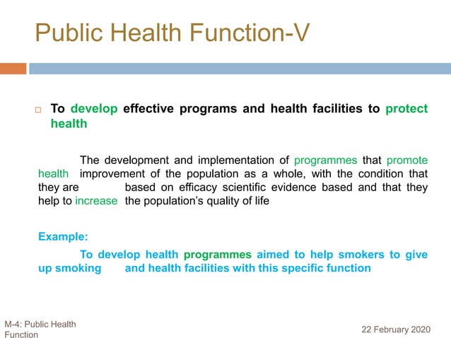 Public Health Functions | PPTX