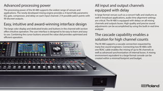 Roland M-480: 48-Channel Live Digital Mixing Console | PDF