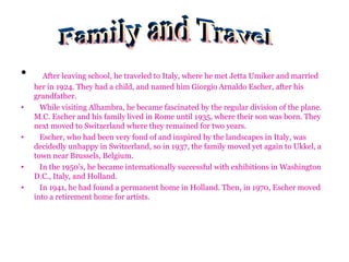 M.C. Escher Pp | PPT | Drawing and Sketching | Arts and Crafts