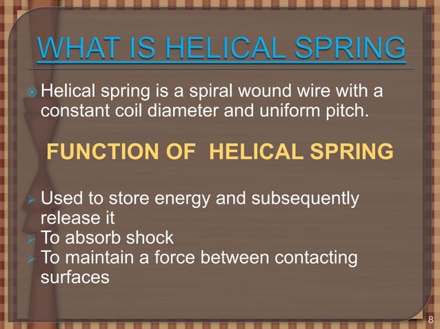 Design of Helical Spring | PPTX | Physics | Science