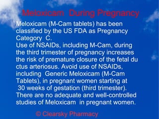 Generic Meloxicam Tablets (M-Cam) | ODP