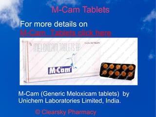 Generic Meloxicam Tablets (M-Cam) | ODP
