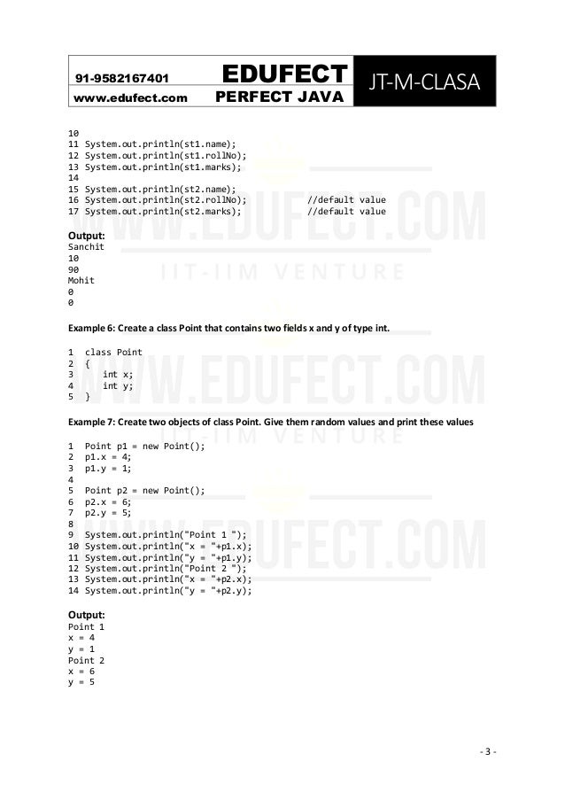 Introduction to Classes and Objects in Java - Edufect Introduction to Classes and Objects in Java - Edufect
