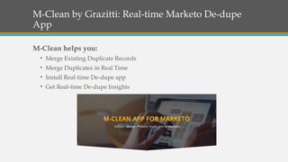 M-Clean by Grazitti: Real-time Marketo De-dupe App | PPT