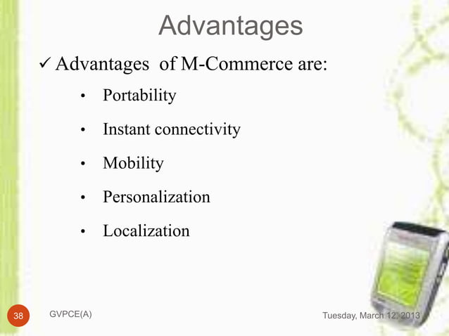 M commerce ppt | PPTX | Phone Services | Home Utilities