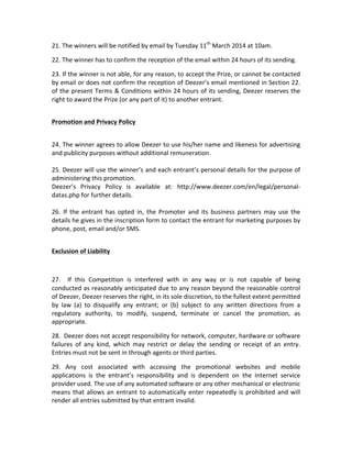 -M- Contest Terms and Conditions Singapore | PDF