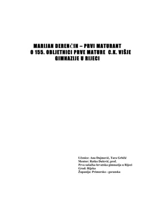 M.Derencin Esej | DOC