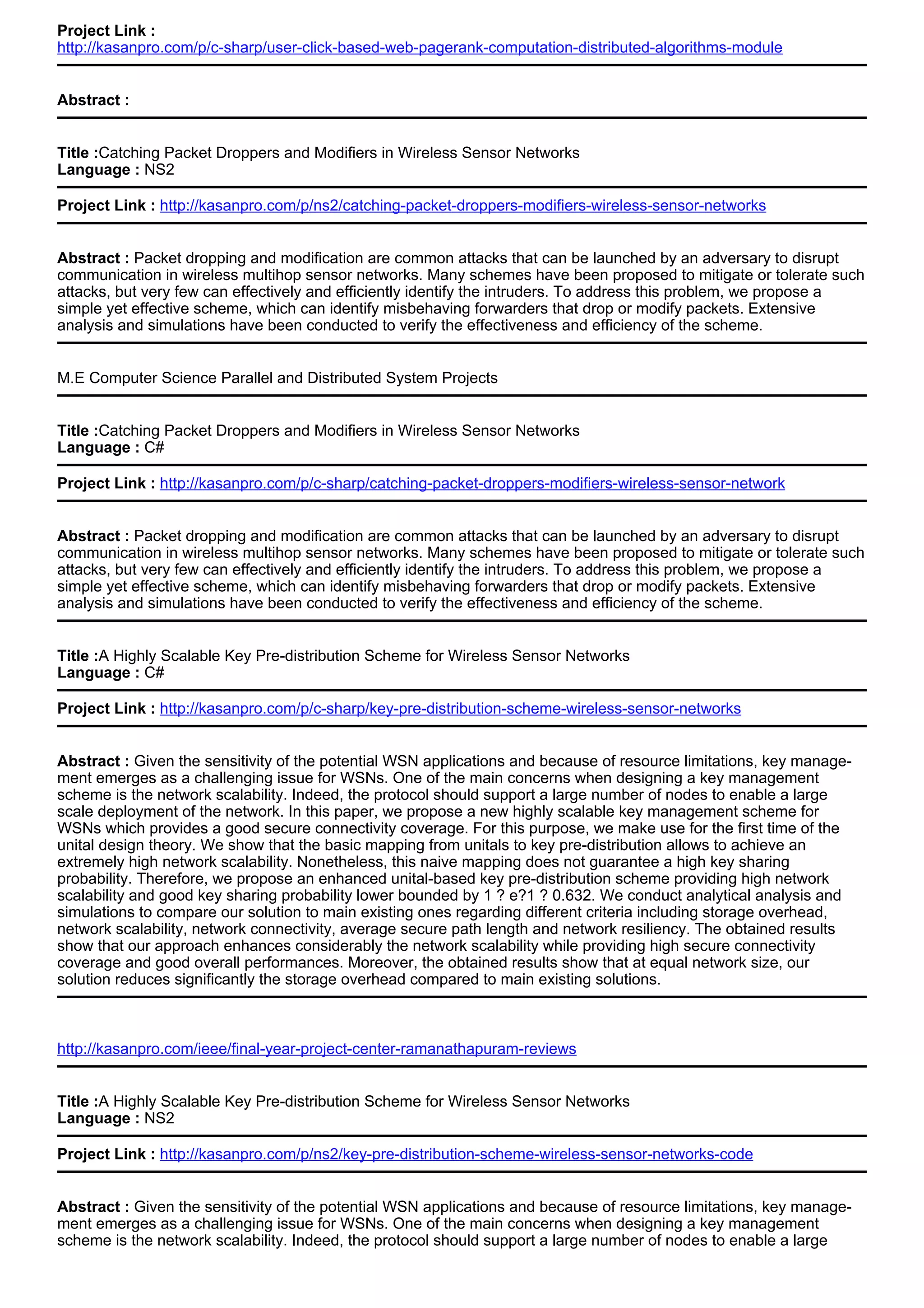 M.E Computer Science Parallel and Distributed System Projects | PDF