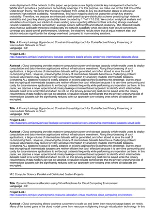 M.E Computer Science Parallel and Distributed System Projects | PDF