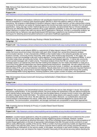 M.E Computer Science Parallel and Distributed System Projects | PDF