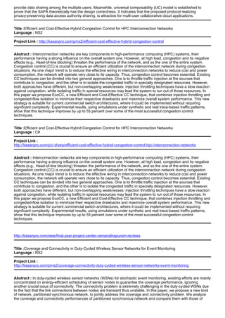 M.E Computer Science Parallel and Distributed System Projects | PDF