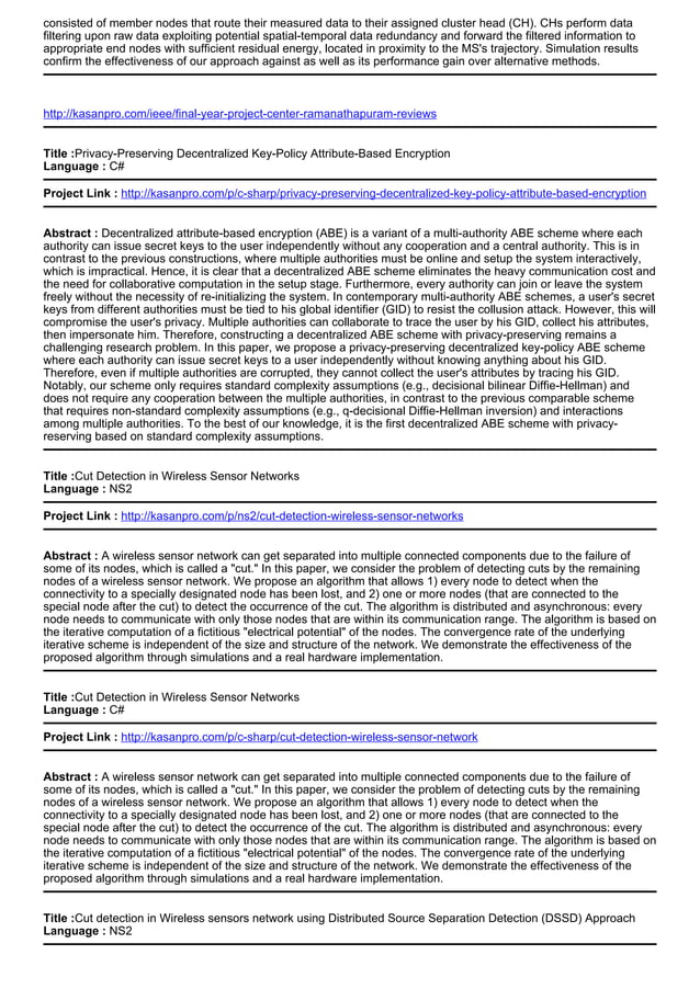 M.E Computer Science Parallel and Distributed System Projects | PDF