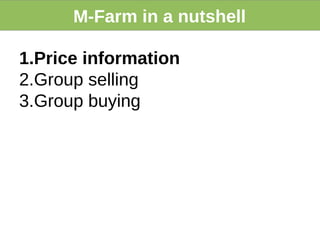 Perspective from MFarm | PDF | Agriculture | Industries