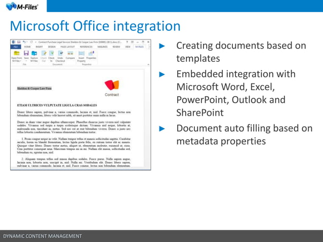 Streamlining Contract Management with M-Files | PPT