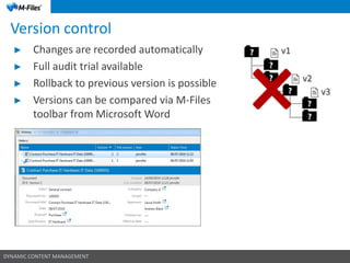 Driving Greater CRM Productivity with M-Files Solution for Professional ...