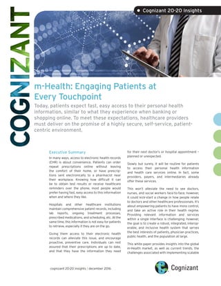 m-Health: Engaging Patients at Every Touchpoint | PDF