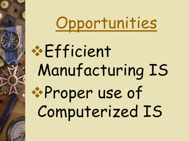 Management Information System: Manufacturing Information System | PPT
