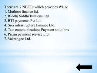 Non-Banking Finance Companies (NBFC) | PPTX
