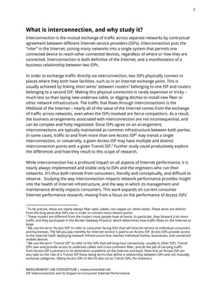M-Lab Study of ISP Interconnection | PDF | Internet Service Providers ...