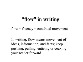 Writing Flow | PPTX
