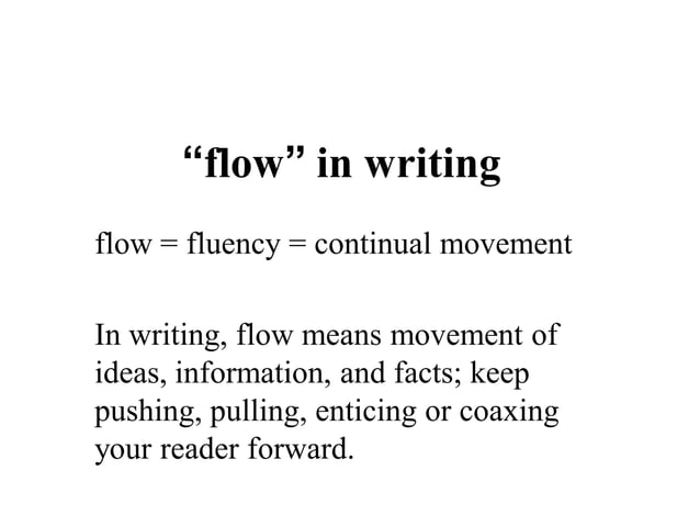 Writing Flow | PPT