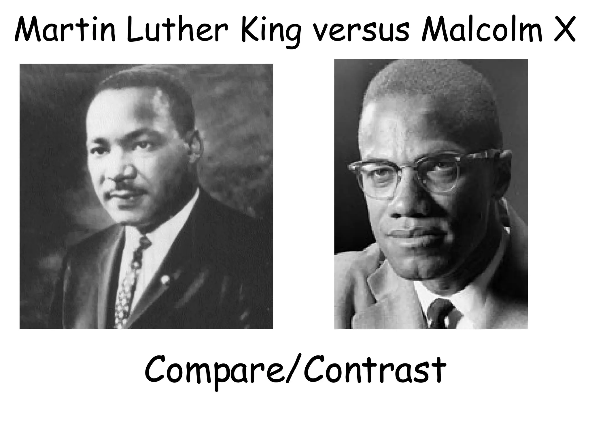 M L King Vs Malcolm X | PPT