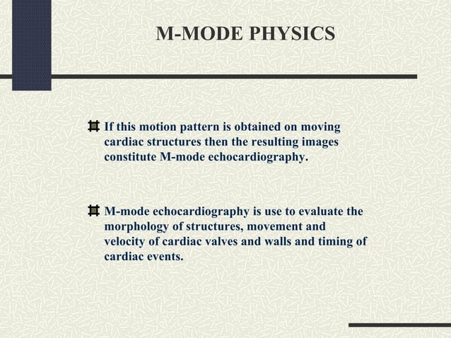 M mode echocardiography | PPT