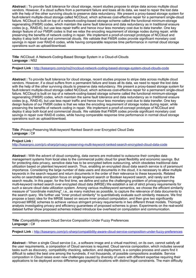 M.Phil Computer Science Cloud Computing Projects | PDF