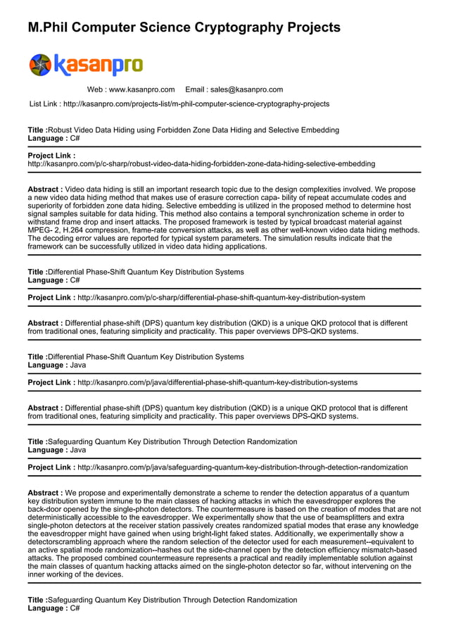 M phil-computer-science-cryptography-projects | PDF | Databases ...