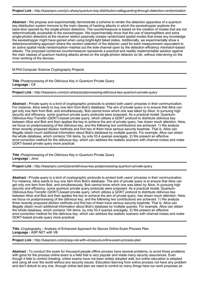 M phil-computer-science-cryptography-projects | PDF | Databases | Computer Software and Applications