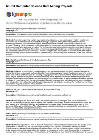 M phil-computer-science-data-mining-projects | PDF