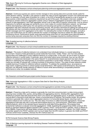 M.Phil Computer Science Data Mining Projects | PDF