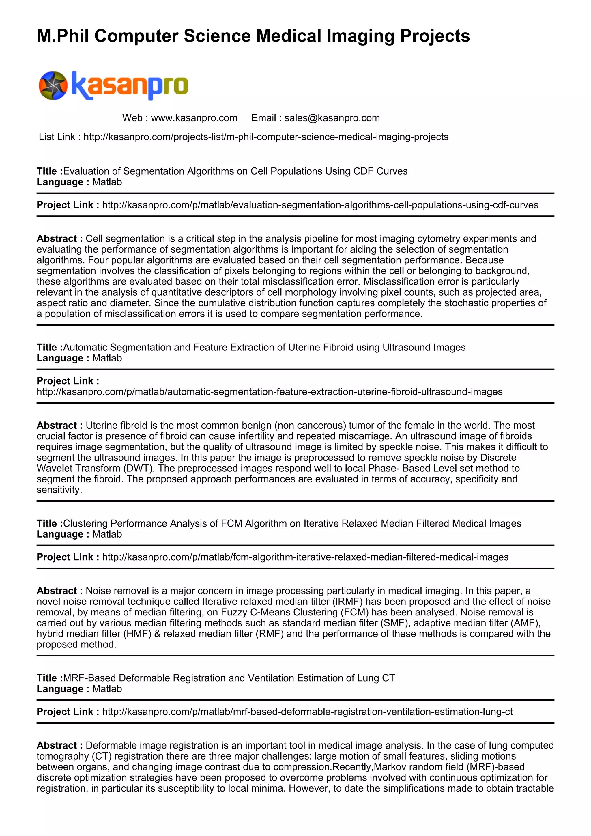 M phil-computer-science-medical-imaging-projects | PDF | Medical Tests ...