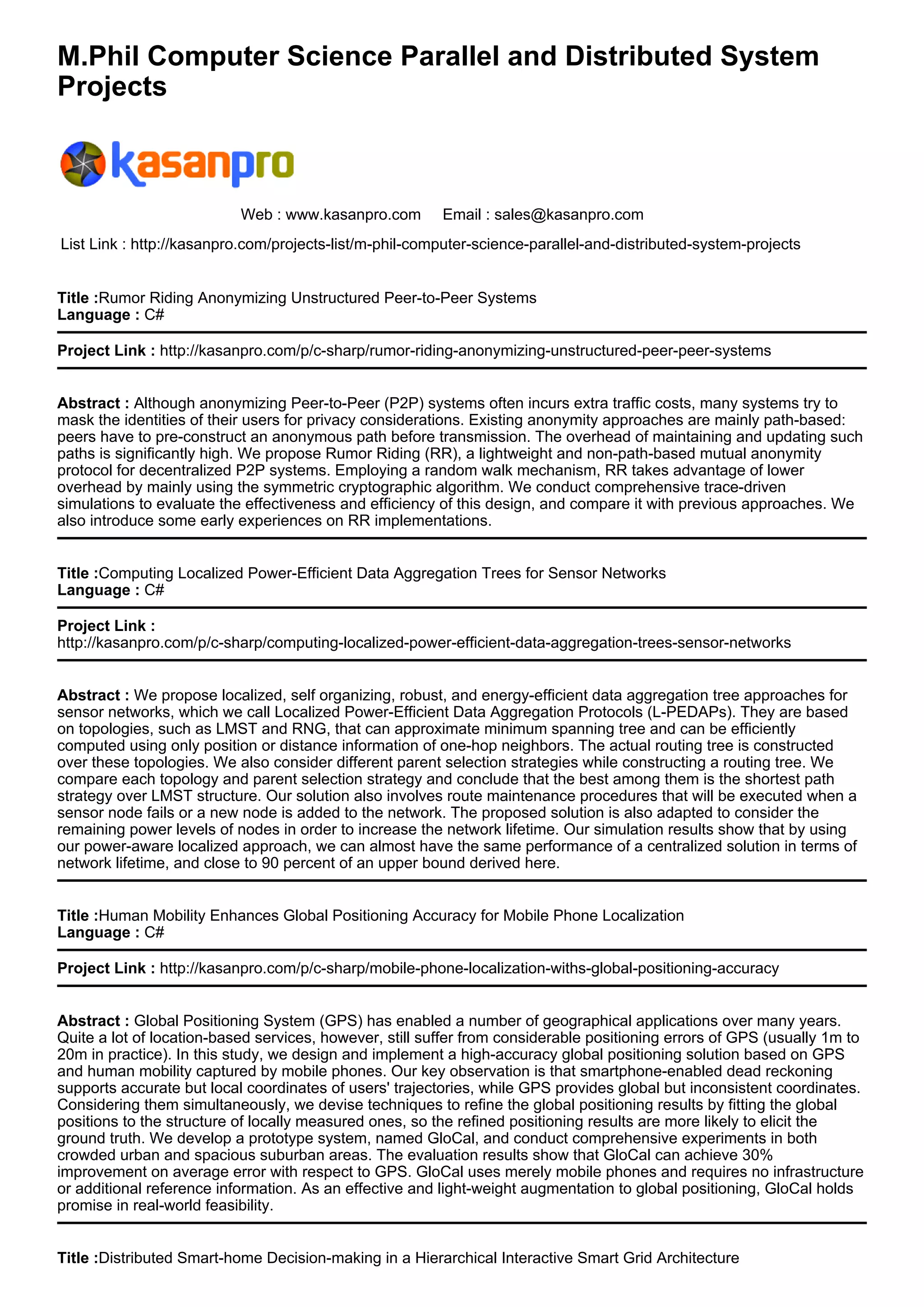 M phil-computer-science-parallel-and-distributed-system-projects | PDF | Internet of Things ...